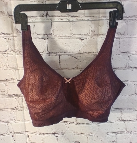 Cacique | Intimates & Sleepwear | Cacique Wire Free Burgundy Lacey ...